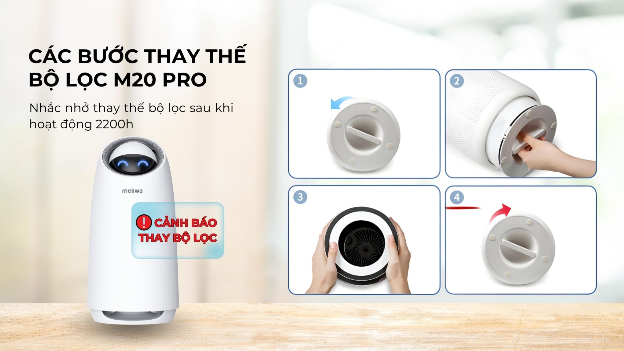 Máy lọc không khí MELIWA M20 Pro - An Pha Home